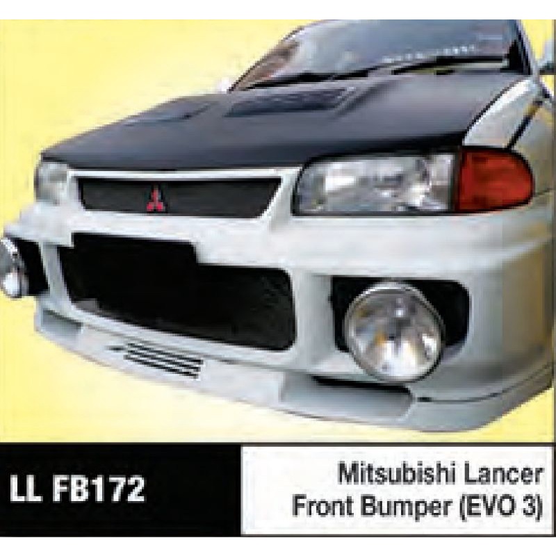 Wira Lancer EVO 3 ( PU1076, FB172) Front Bumper without paint. | Shopee ...