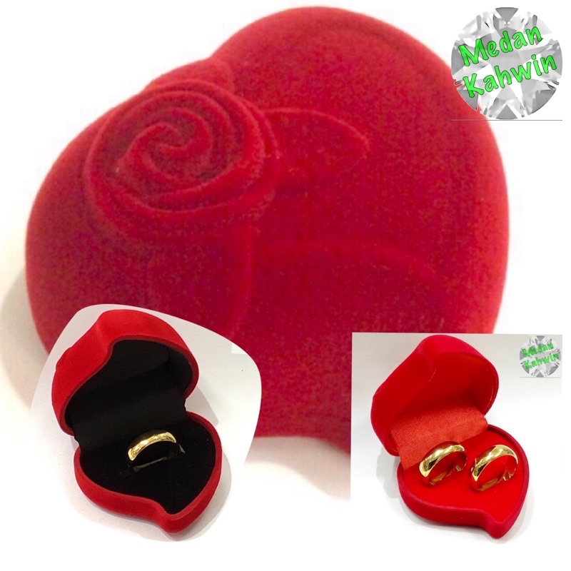 #RT2033C Bekas Cincin Baldu Love Rose Velvet Ring Box @ 9 pilihan ...