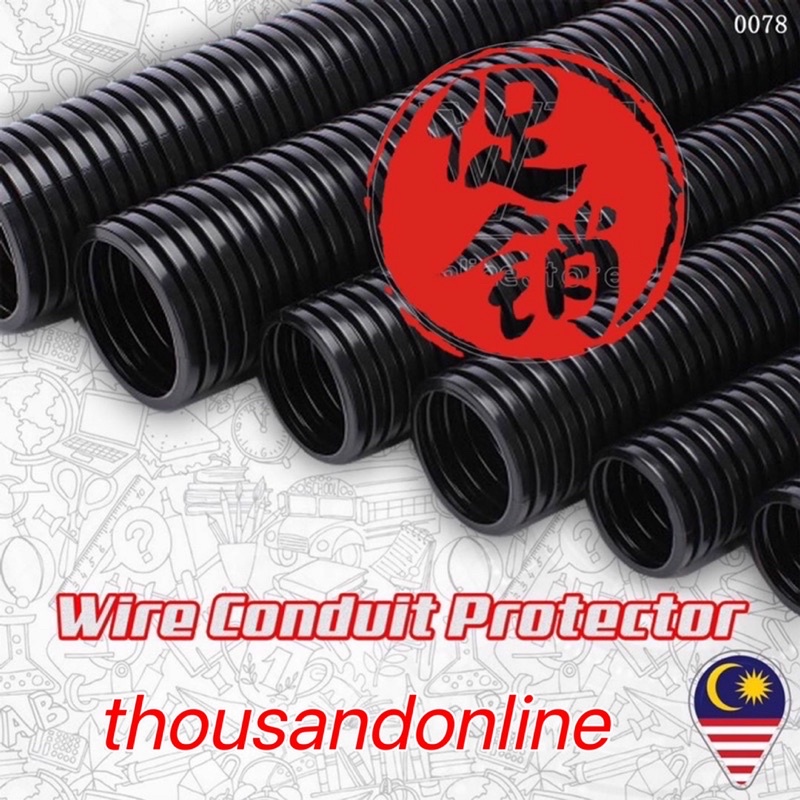 WIRE CONDUIT PVC FLEXIBLE CONDUIT WIRE LOOM SLEEVE TUBE POLYETHYLENE ...