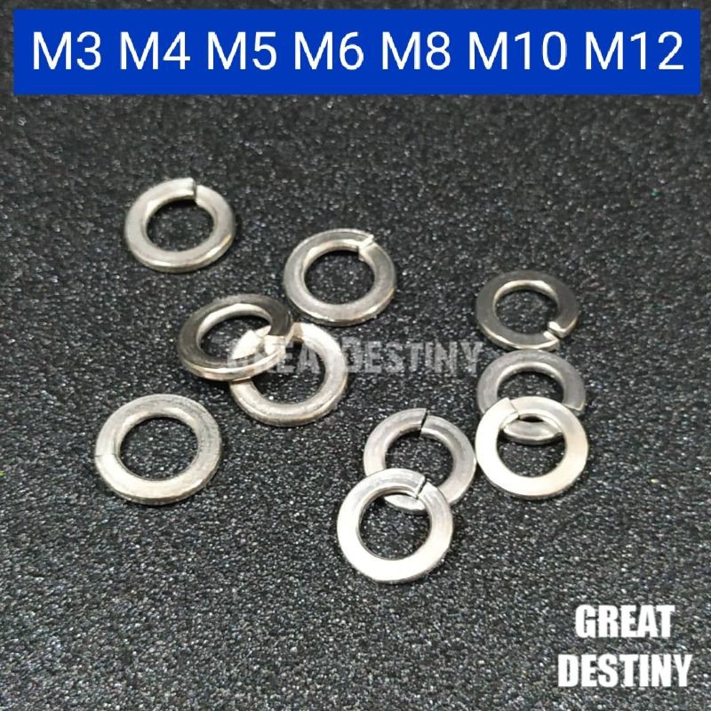 Stainless Steel A2 Spring Washers | Shopee Malaysia