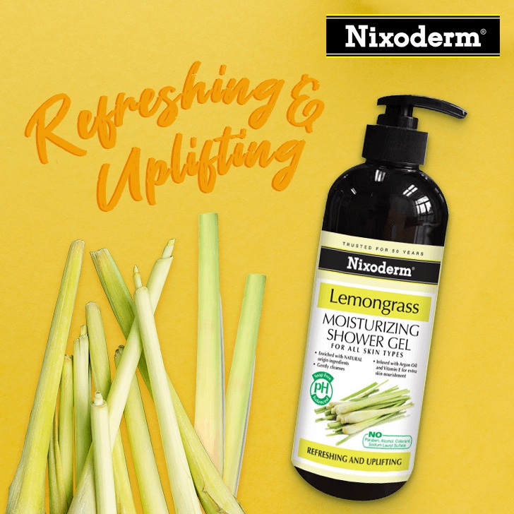 Nixoderm Moisturizing Shower Gel 500ml Rose Coconut Lemongrass