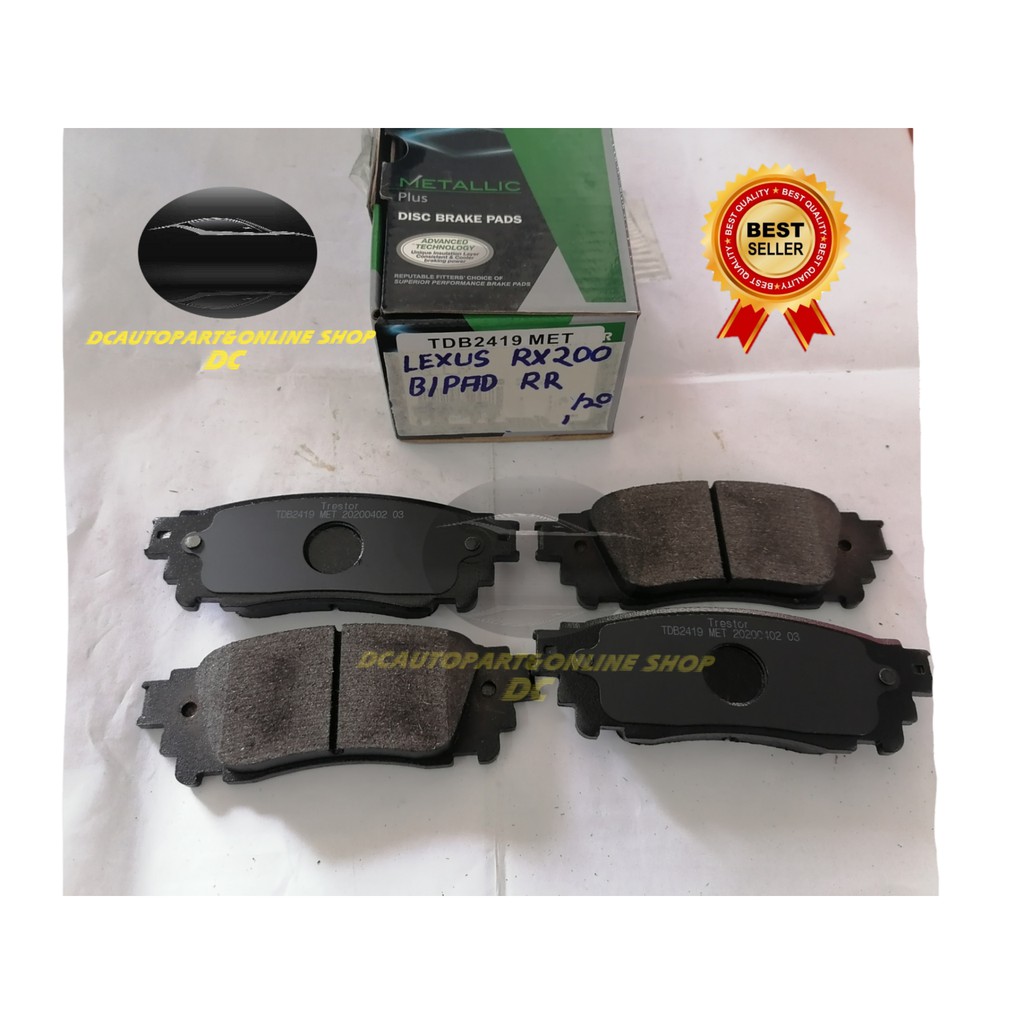 TRESTOR METALIC PLUS LEXUS RX200 REAR BRAKE DISC PAD RR | Shopee Malaysia