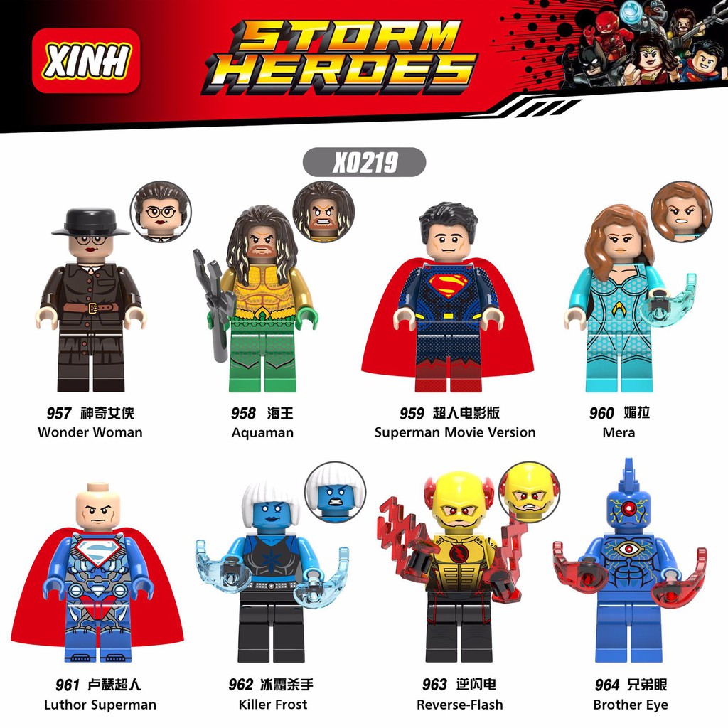 XINH X0219 Aquaman, Mera, Brother Eye, DC Minifigure | Shopee Malaysia