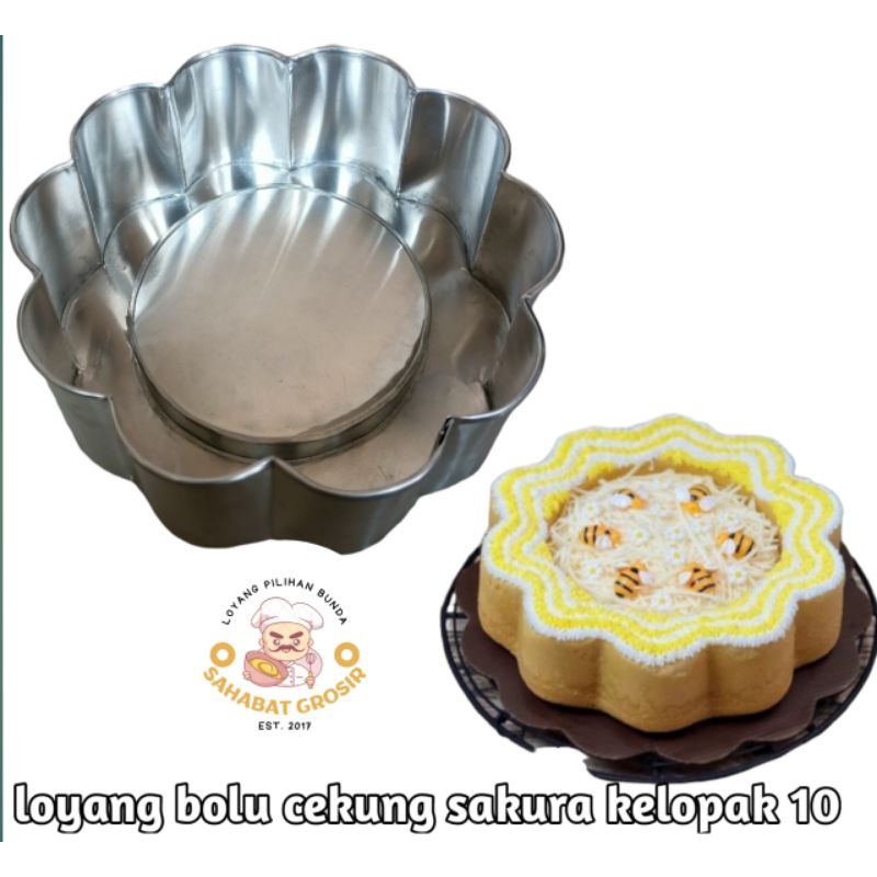 10-sided Concave sakura Sponge Pan/Melted Chocolate Sponge Pan Concave ...