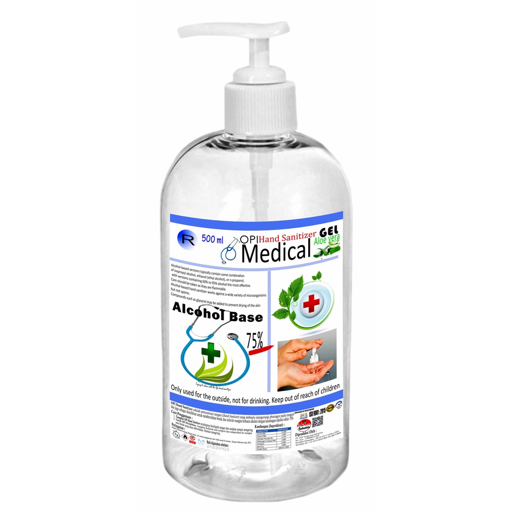 Hand Sanitizer Gel 500Ml Health Medical Pump Non-Sticky Hands And Quick ...