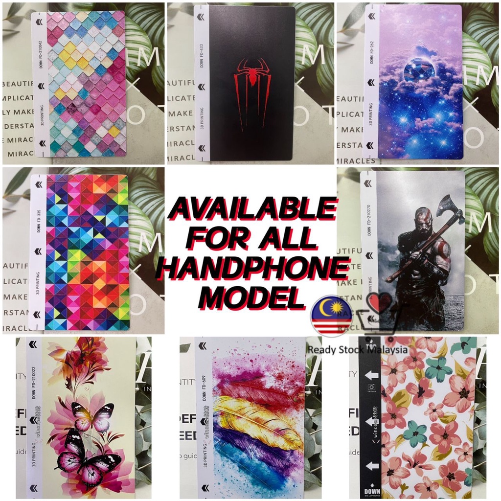 【3】No COD⚠️Sticker phone Phone Back Protector Phone Back Sticker手机背膜 ...