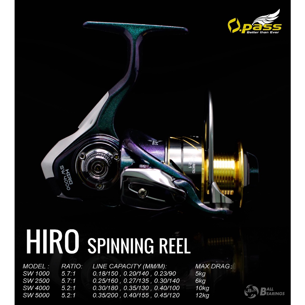 OPASS HIRO SALWATER SW1000 2500 4000 5000 SPINNING REEL WITH FREE GIFT ...