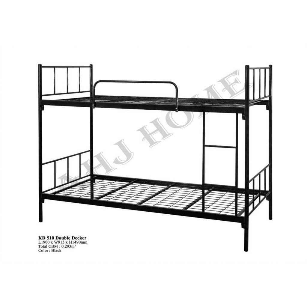 Double Decker Katil Besi Dua Tingkat Metal Bedroom Furniture Katil Besi ...