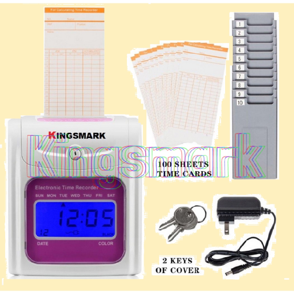 DIGITAL TIME RECORDER PUNCH CARD MACHINE | Shopee Malaysia