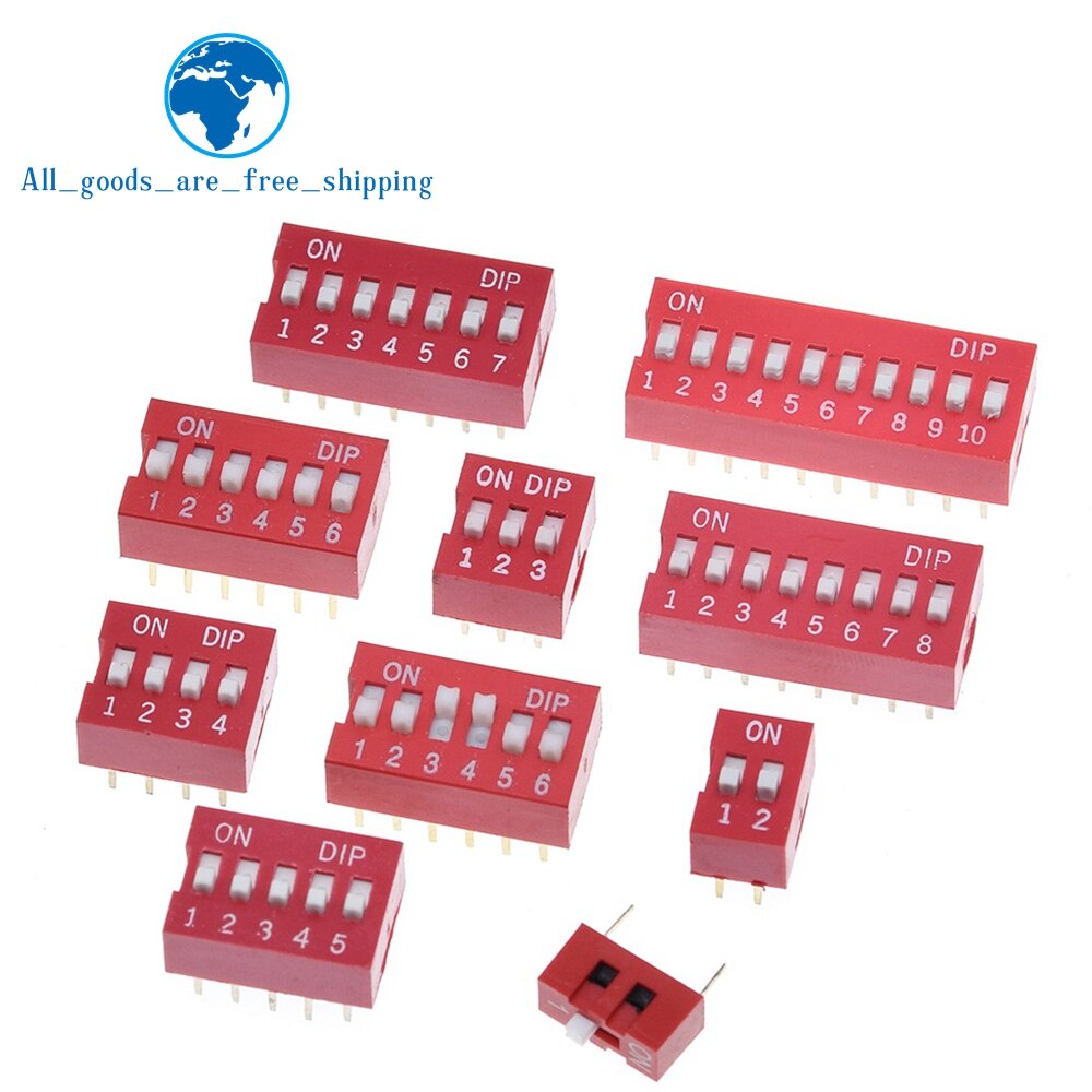 10pcs Slide Type Switch Module 1 2 3 4 5 6 7 8 10PIN 2.54mm Position ...