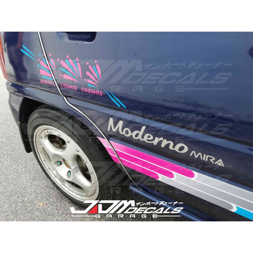 Daihatsu Mira Moderno Door Lining Stripe Sticker Set | Shopee Malaysia