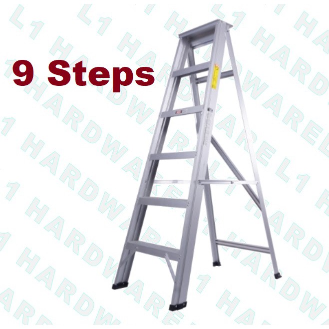 9 Steps Aluminium Single Sided Ladder RANDOM BRAND Single Side Ladder ...