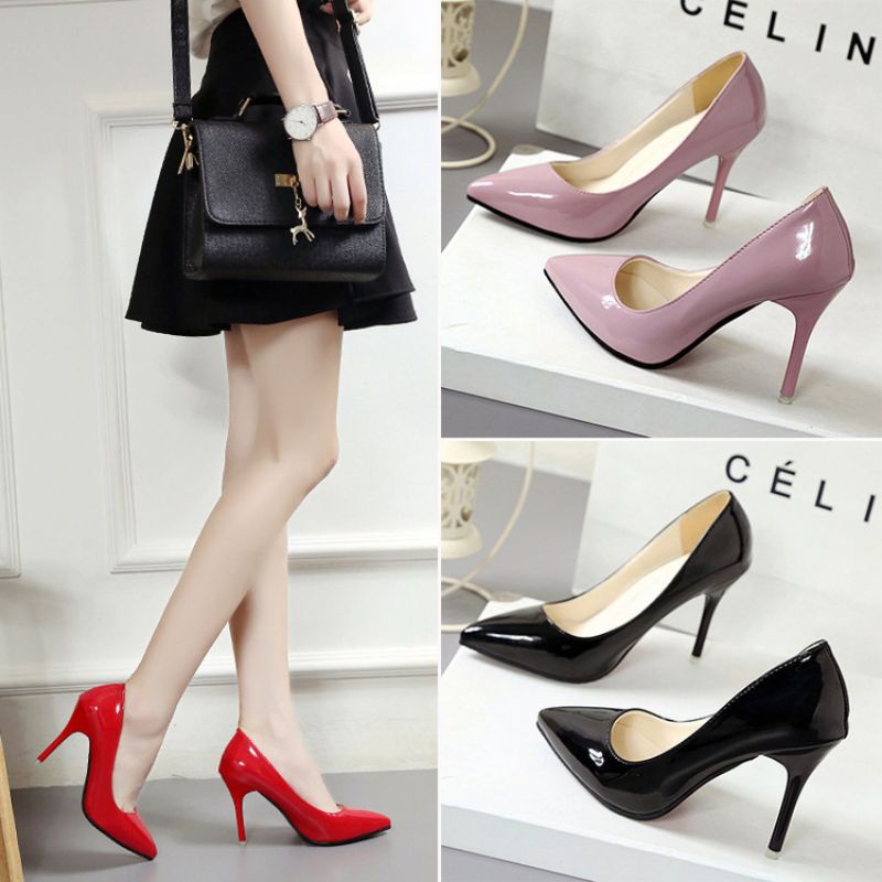 Korean-Style High Heels Women's Pointed-Toe Stiletto -Style SF-1TPW14-Q ...