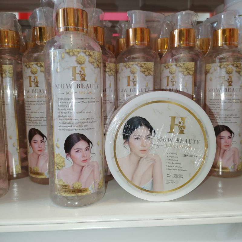 MGW MAGIC WHITE SET WHITENING BODY LOTION 250ML + BODY SERUM 250ML ...