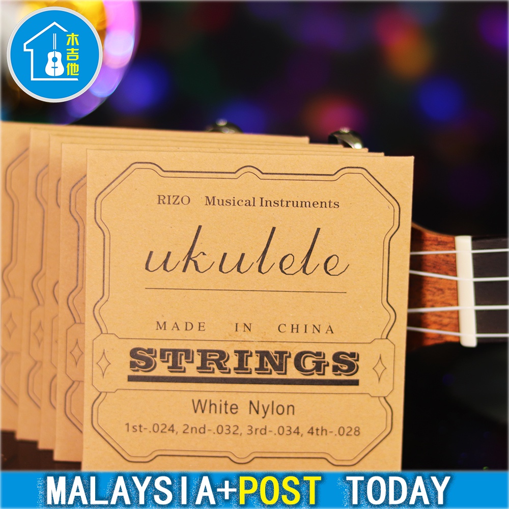 Ukulele Strings 4pcs/set White Nylon Replacement Part For 21 23 26 Inch ...