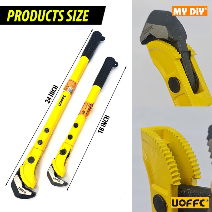 MYDIYHOMEDEPOT - Heavy Duty Ratchet Quick Wrench Rebar Pipe Wrench ...