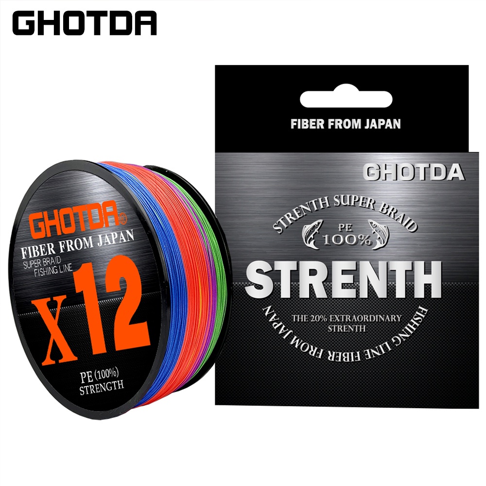 NEW STYLE Tali Pancing GHOTDA X12 500M Braided Fishing Line 12 Strands ...
