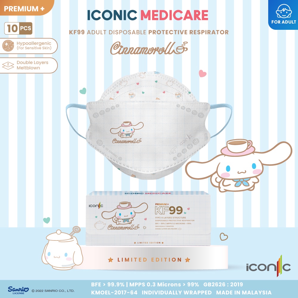 Sanrio Series Iconic Medicare 4 Ply KF99/KF94 Protective Respirator ...