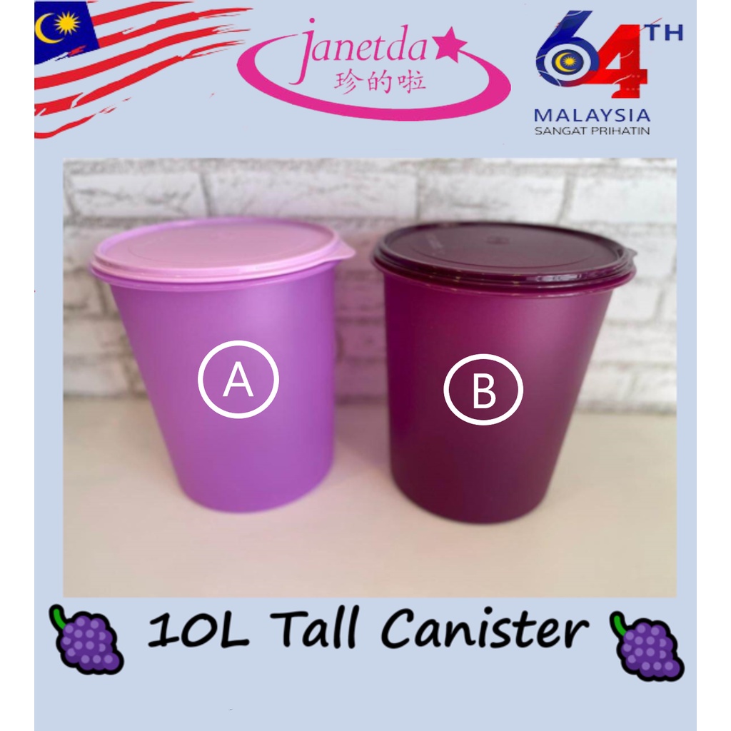 💫Tupperware 10L Tall Canister (1's)💫 | Shopee Malaysia