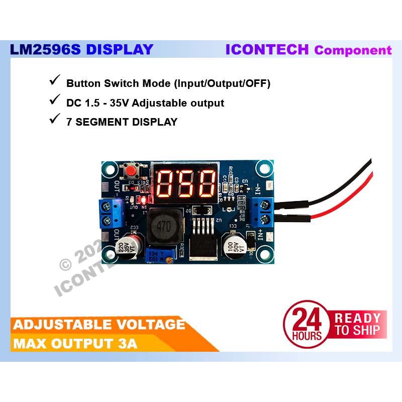 LM2596S Step down module Buck Converter LM2596 Display 7 Segment Power ...
