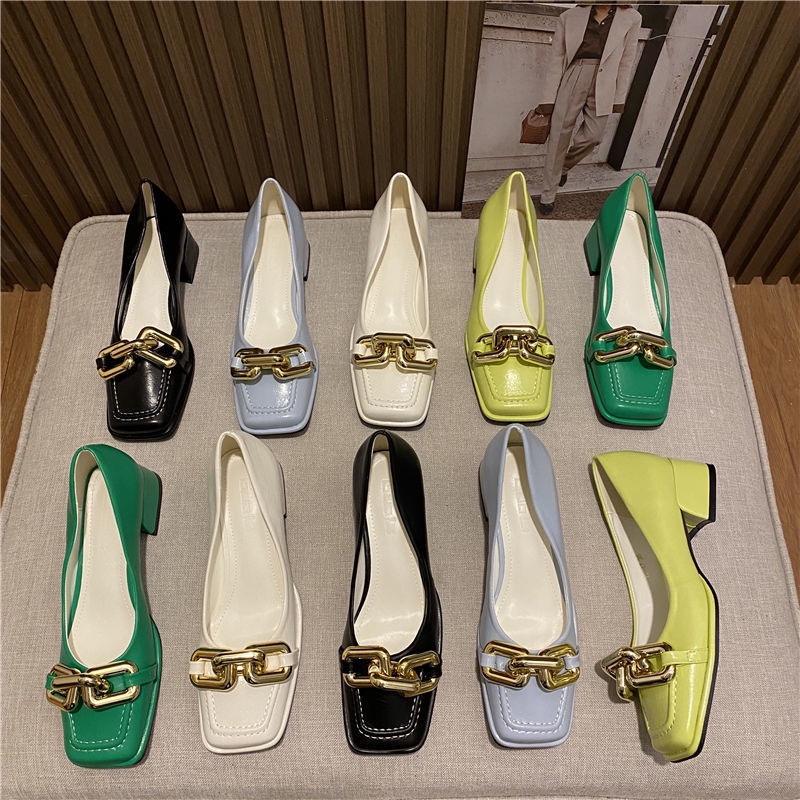 French Metal Buckle Night Breeze Gentle Single Shoes Spring Shallow ...