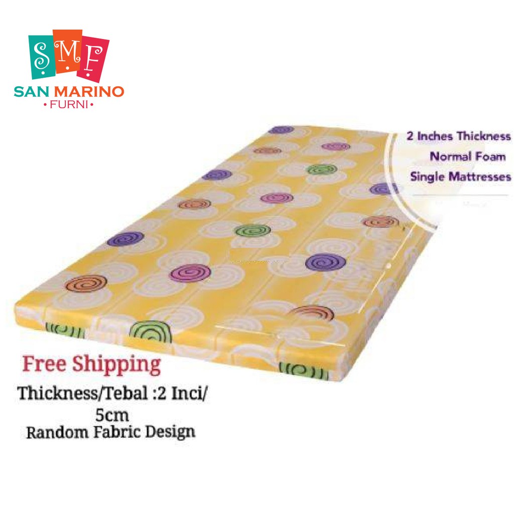 Tilam Bujang Gulung Tilam Single 2 Inci Tebal 5cm Foldable Single ...