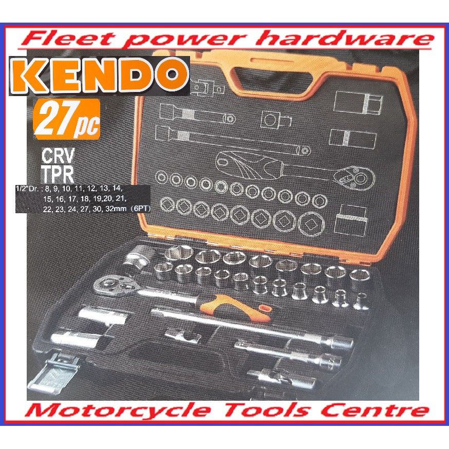 kendo hand tool 6 point set box impact wrench socket connector handle ...