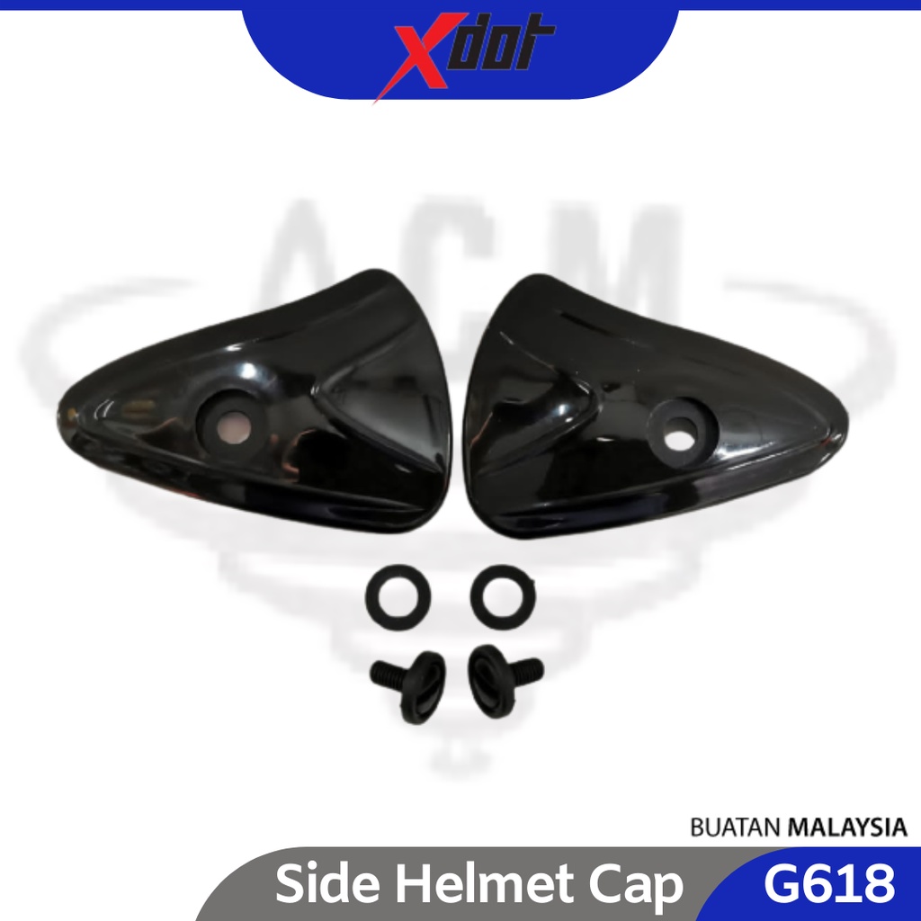 XDOT G518 / G618 / G626 / G6 / G528 Helmet Side Cap Small Black ...