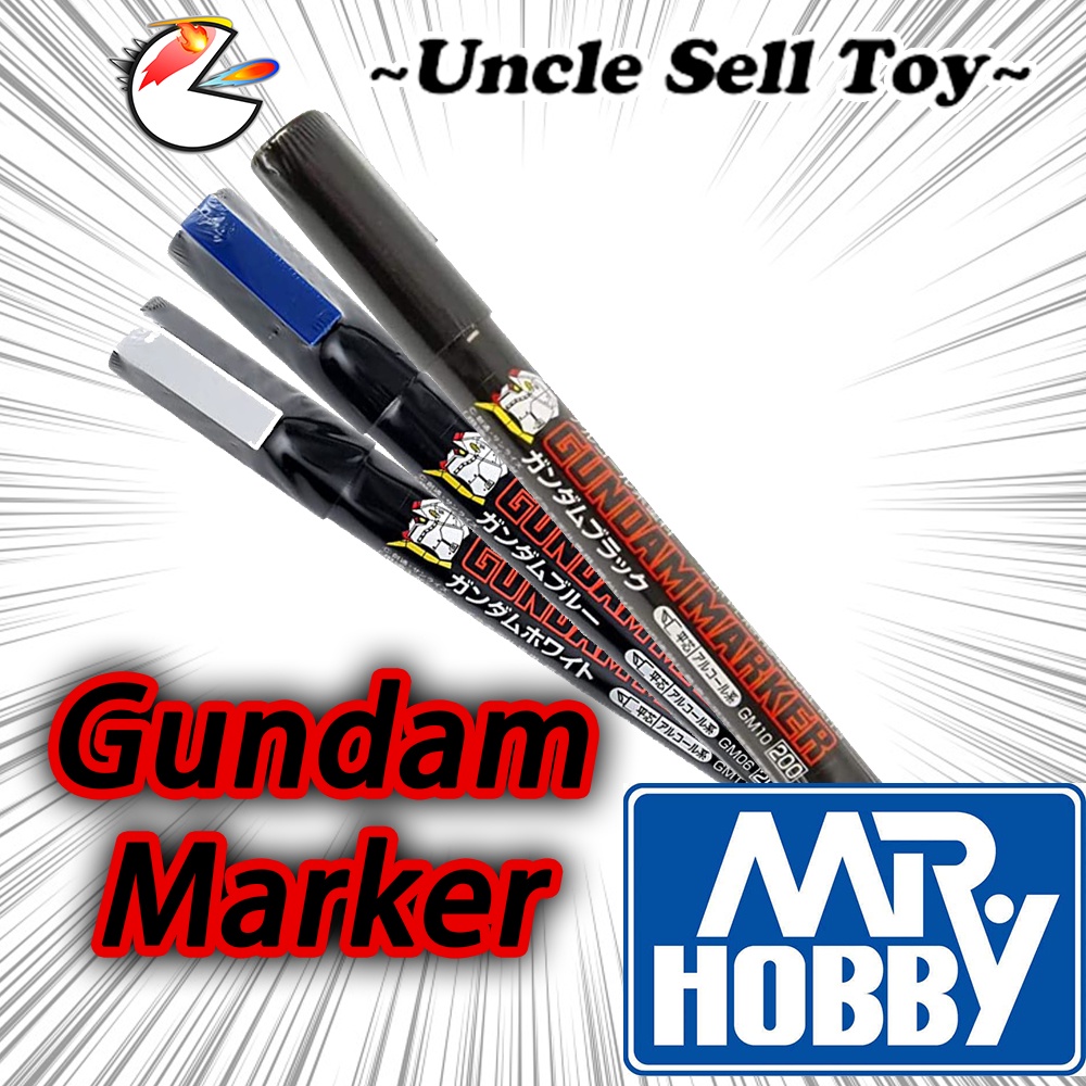 [Clearance] Mr Hobby Gundam Marker Red Yellow White Black Grey Silver ...