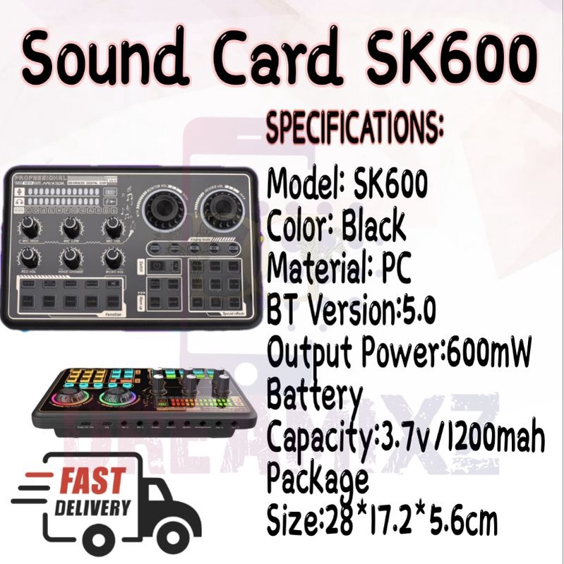 [READY STOCK] SOUND CARD SK600 | FAST SHIPPING| AT MALAYSIA | Shopee Malaysia