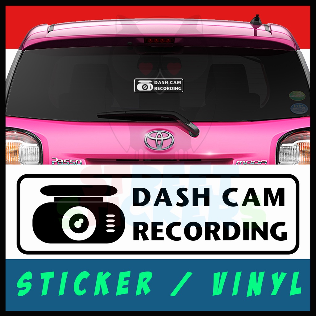 Dashcam Car Sticker Dash Cam Recording Windshield Motorcycles Fairing ...