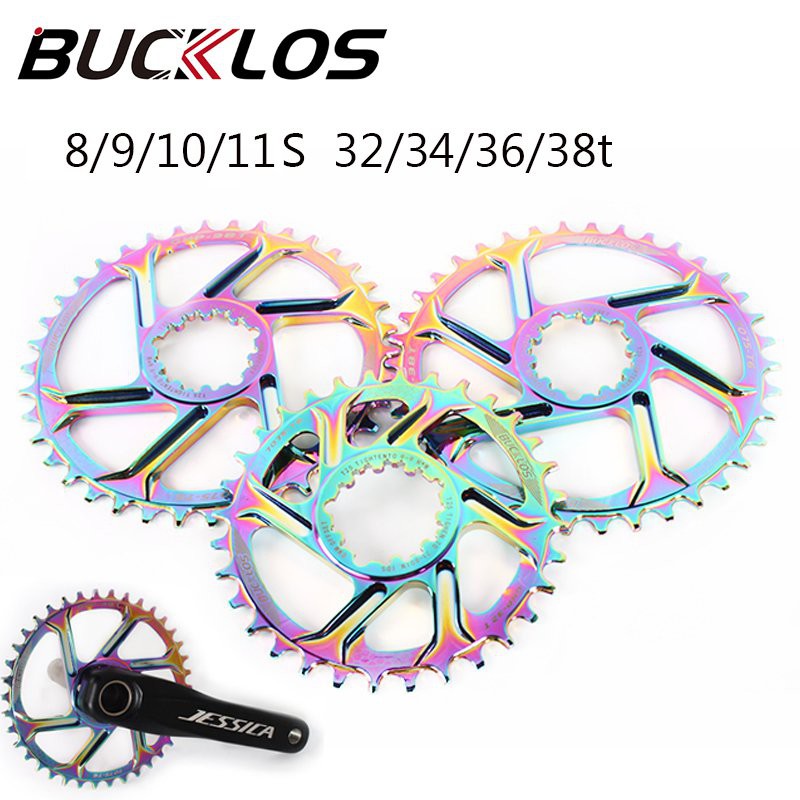 MTB GXP Chainring Narrow Wide 6mm Offset Crankset Plating 32-38T Aluminum Alloy Bicycle ...