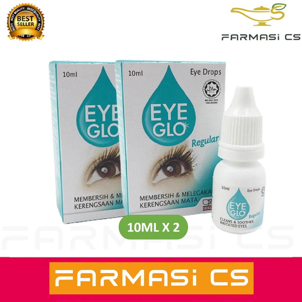 Eye Glo Regular 10ml x 2 [TWINPACK] EXP:03/2027 [ cleans & soothes ...