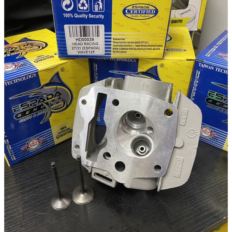 ESPADA WAVE125 27/31 BIG VALVE HEAD CYLINDER HEAD (INCLUDE VALVE ...
