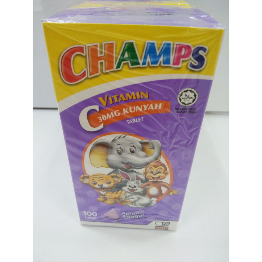 Champs C Chewable 30MG Blackcurrant Flavour | Shopee Malaysia
