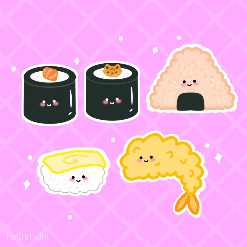 Sushi Set sticker pack | Shopee Malaysia