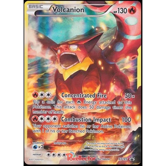 Volcanion - XY185 - Full Art Promo Pokemon XY - Pokémon REAL Card TCG ...