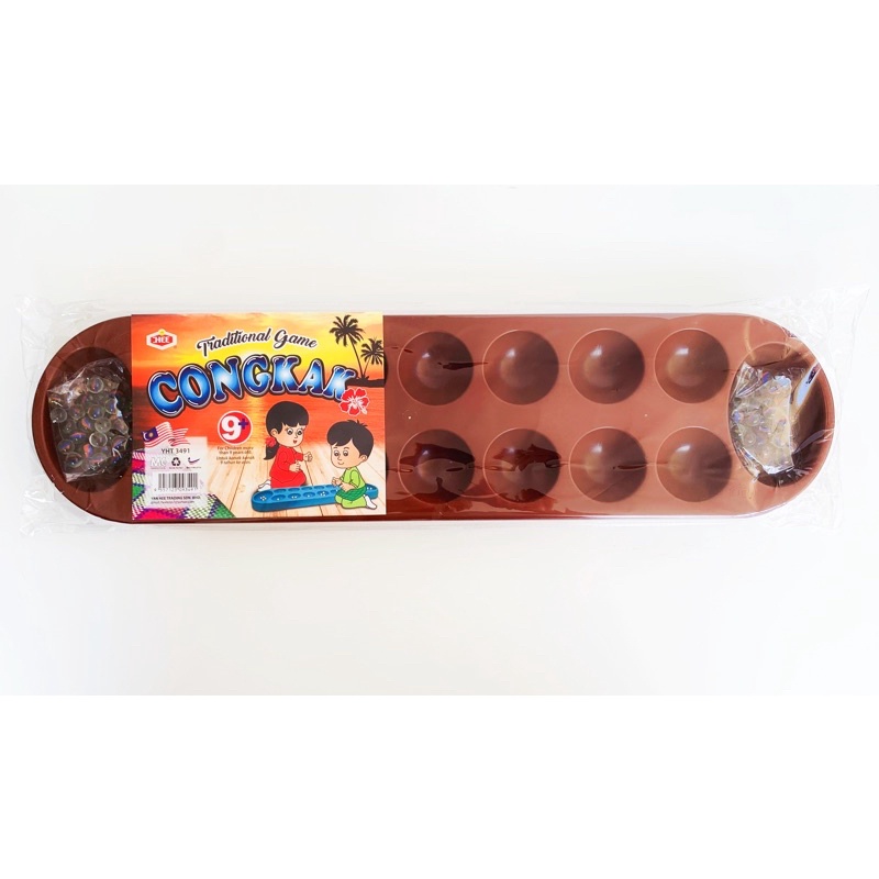Traditional Congkak With 2 Pack Marbles(Ready Stock) | Shopee Malaysia