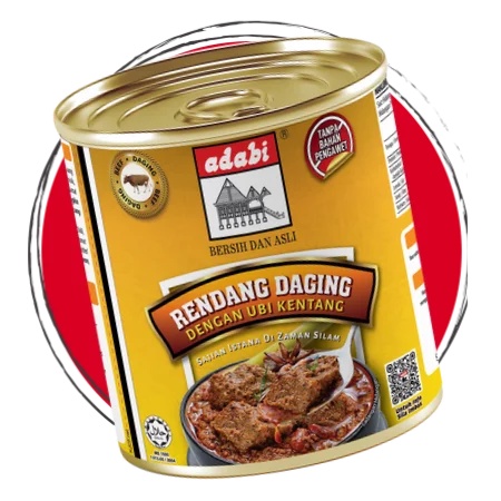 🐄 [READY STOCK] ADABI RENDANG DAGING DENGAN UBI KENTANG DALAM TIN (280g ...