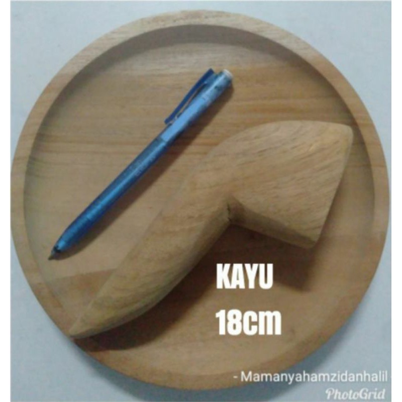 18cm Piring Pinggan Kayu/ Cobek Lesung Kayu Asli Indonesia | Shopee ...