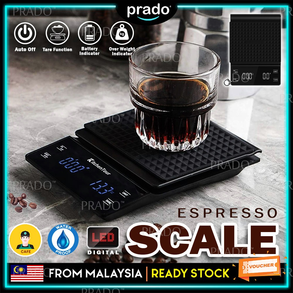 PRADO Digital Coffee Espresso Scale Timer Set CoffeeDrip Scale Baking ...