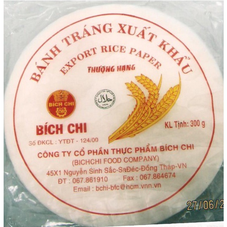 Bich Chi Rice Paper 300 gm (22 cm spring rolls popiah 36pcs（Bag ...