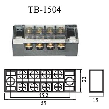 15A Solid Type Terminal Block (15A 3pole/15A 4pole/15A 6pole/15A 12pole ...