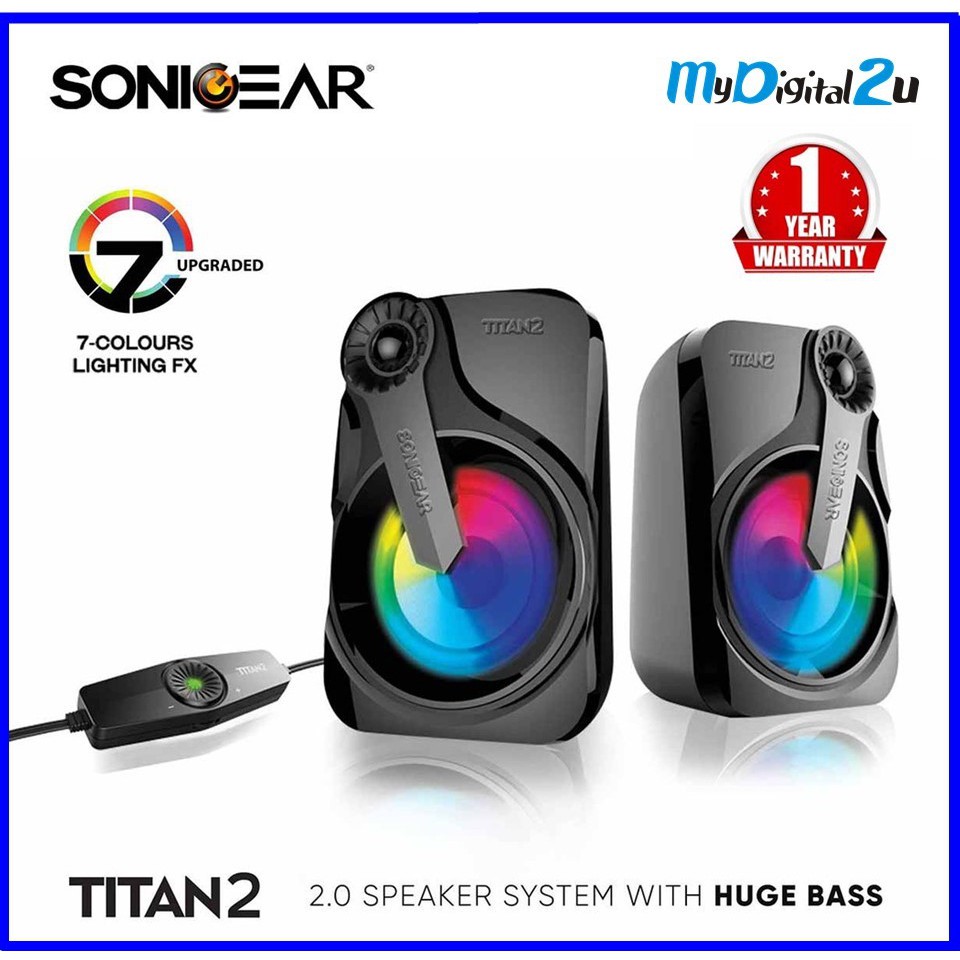 SonicGear Titan 2 Portable 2.0 Speaker with Volume Control - Huge Bass ...
