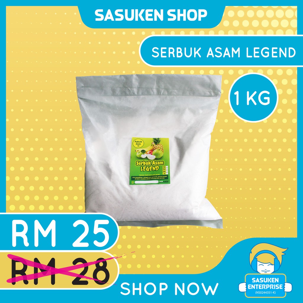 serbuk asam buah legend 18 | Shopee Malaysia