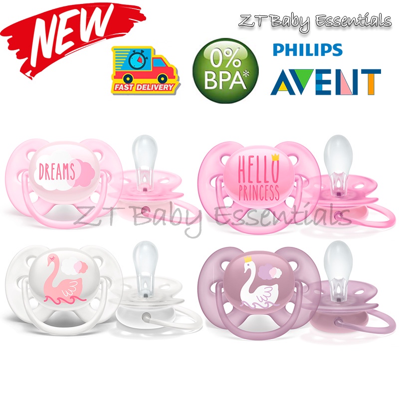 Philips Avent Ultra Soft Pink Girl Soother / Pacifier | Shopee Malaysia