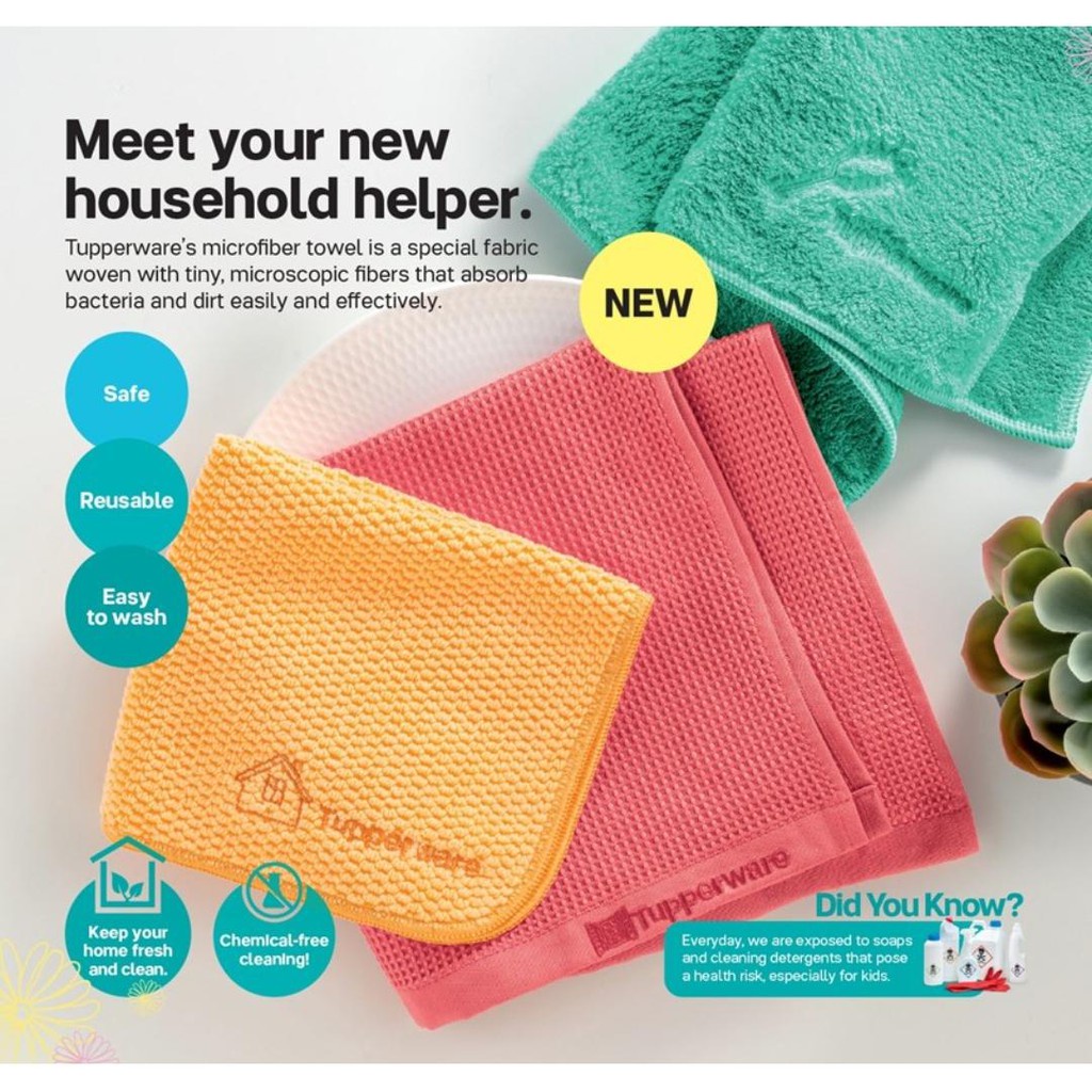 Tupperware Microfiber Towels Cloths : special fabric woven with tiny ...