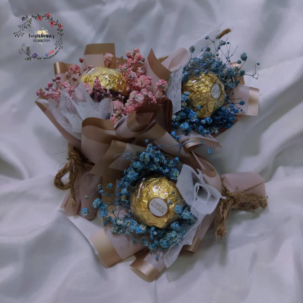 Local Ready Stock Single Ferrero Rocher / Chocolate with Baby Breath ...