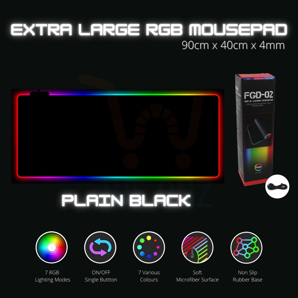 [READY STOCK] RGB Extra Large Gaming Mouse Pad 90cm*40cm*0.4cm | Shopee Malaysia