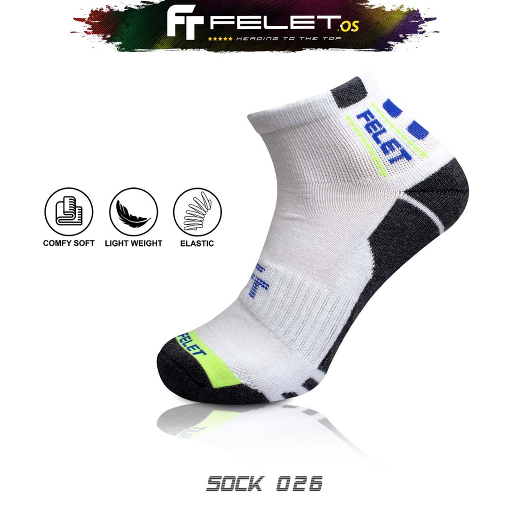 FELET SO-26 Sport Socks - White | Shopee Malaysia